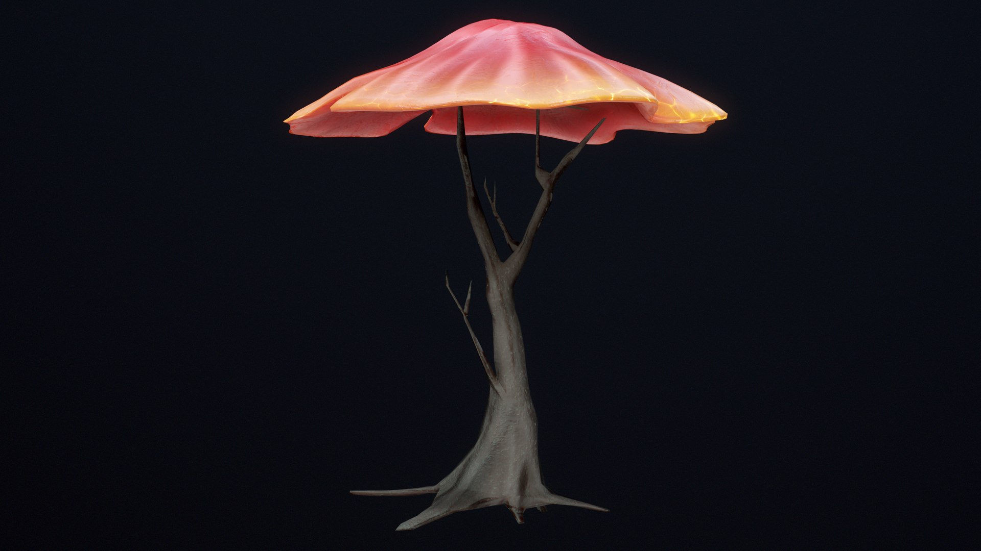 3D Alien Vegetation - Mushroom Tree 03 PBR Model - TurboSquid 1998080