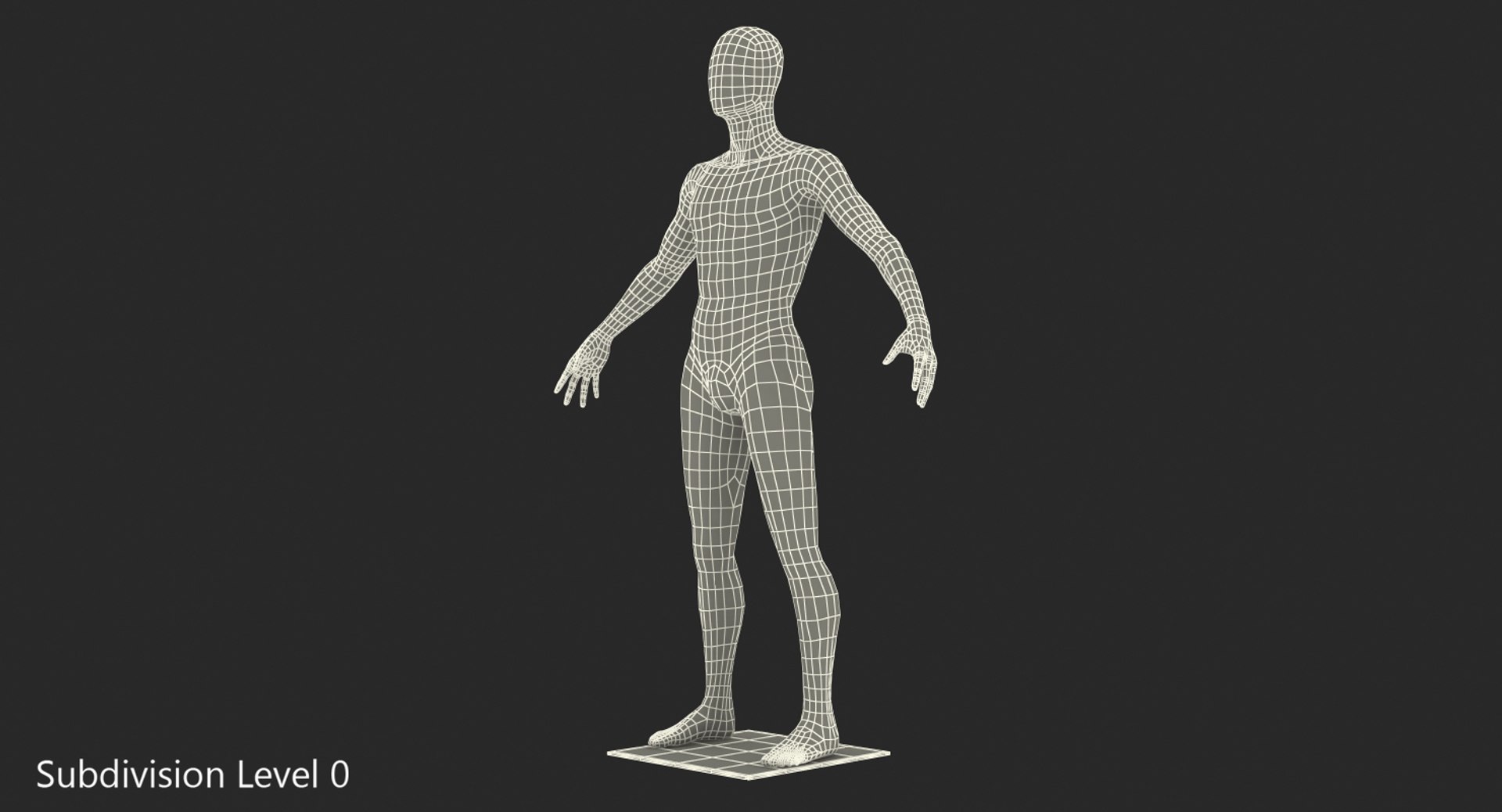 3D male dark grey mannequin model - TurboSquid 1435533