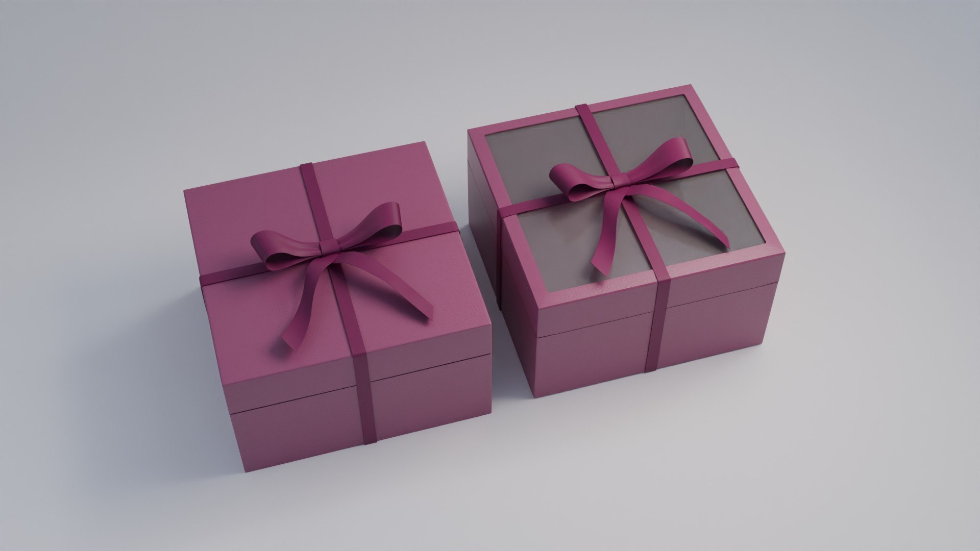 3D Model Gift Box Square Shape With Ribbon - TurboSquid 2234306