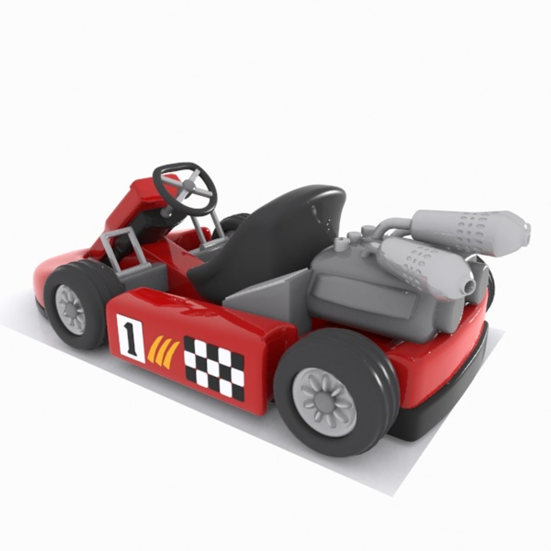 3d Cartoon Kart Car Model