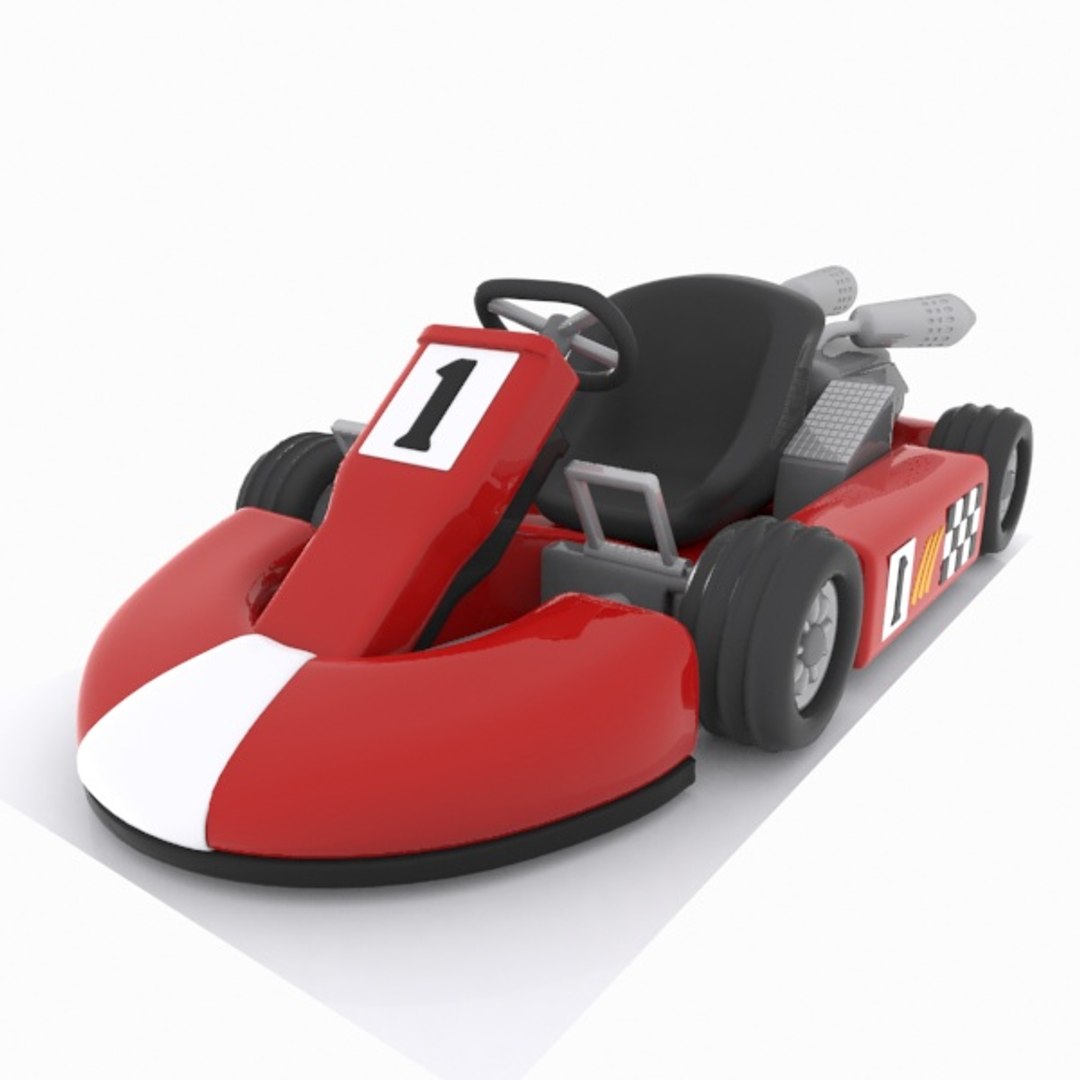 3d Cartoon Kart Car Model