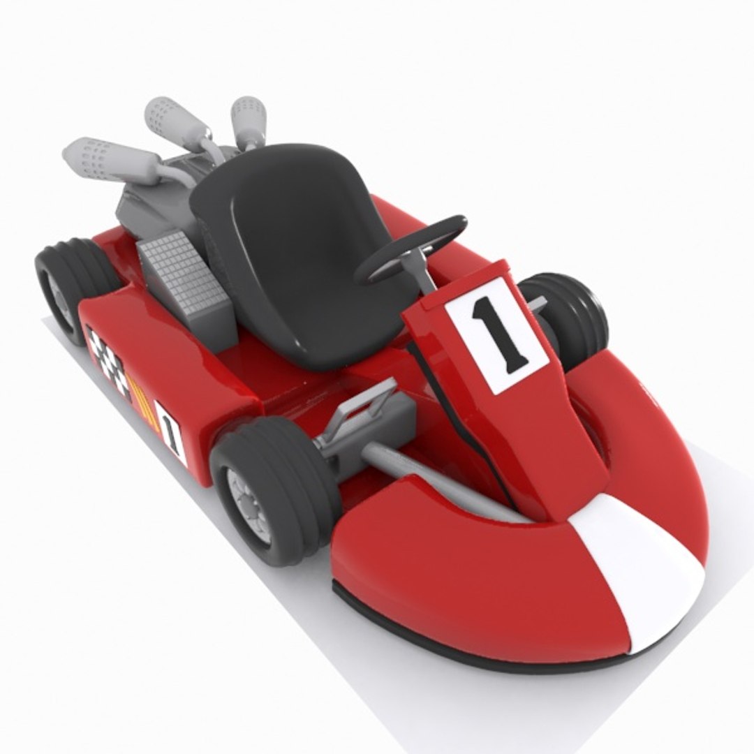 3d Cartoon Kart Car Model