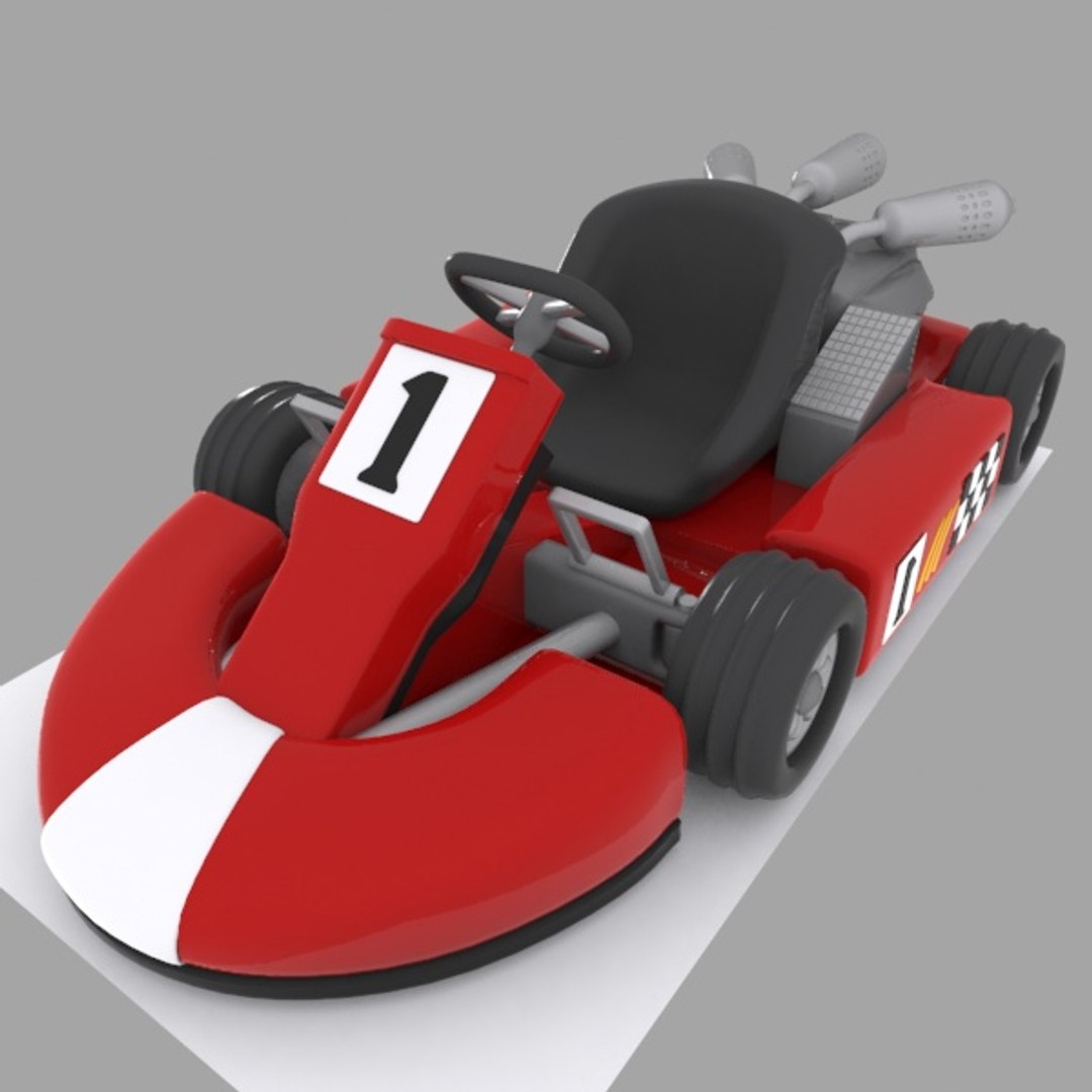 3d Cartoon Kart Car Model