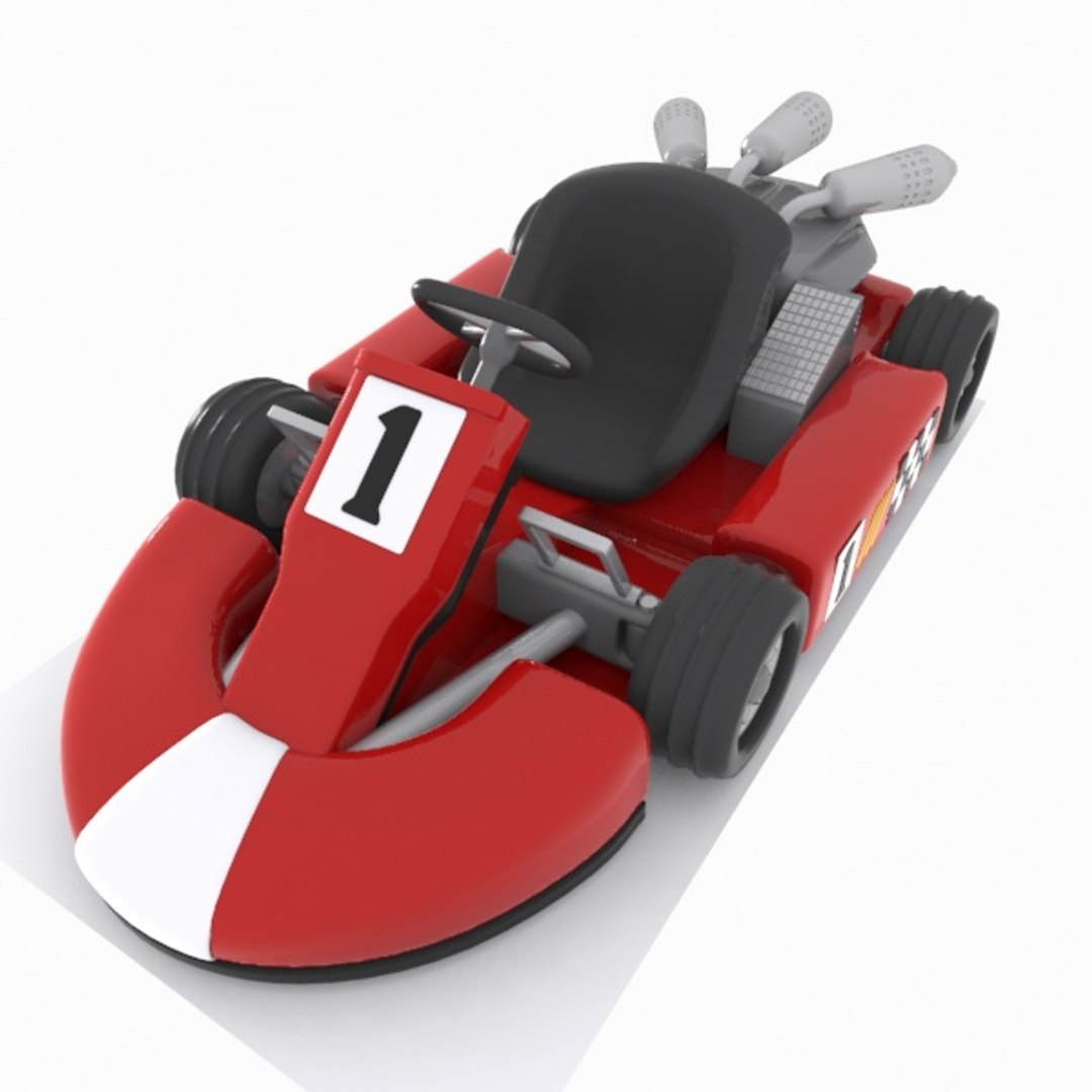 3d Cartoon Kart Car Model
