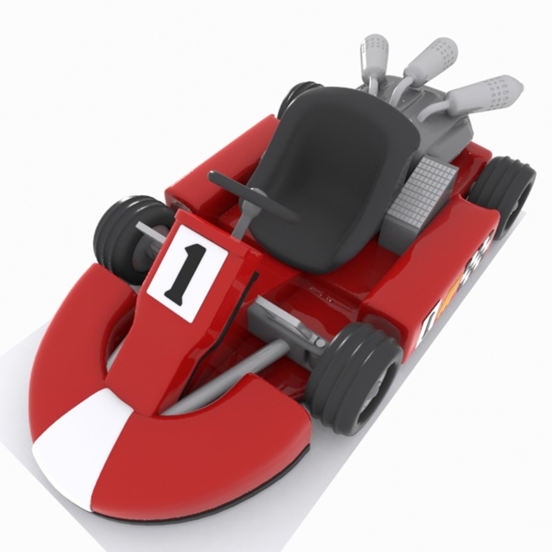 3d Cartoon Kart Car Model