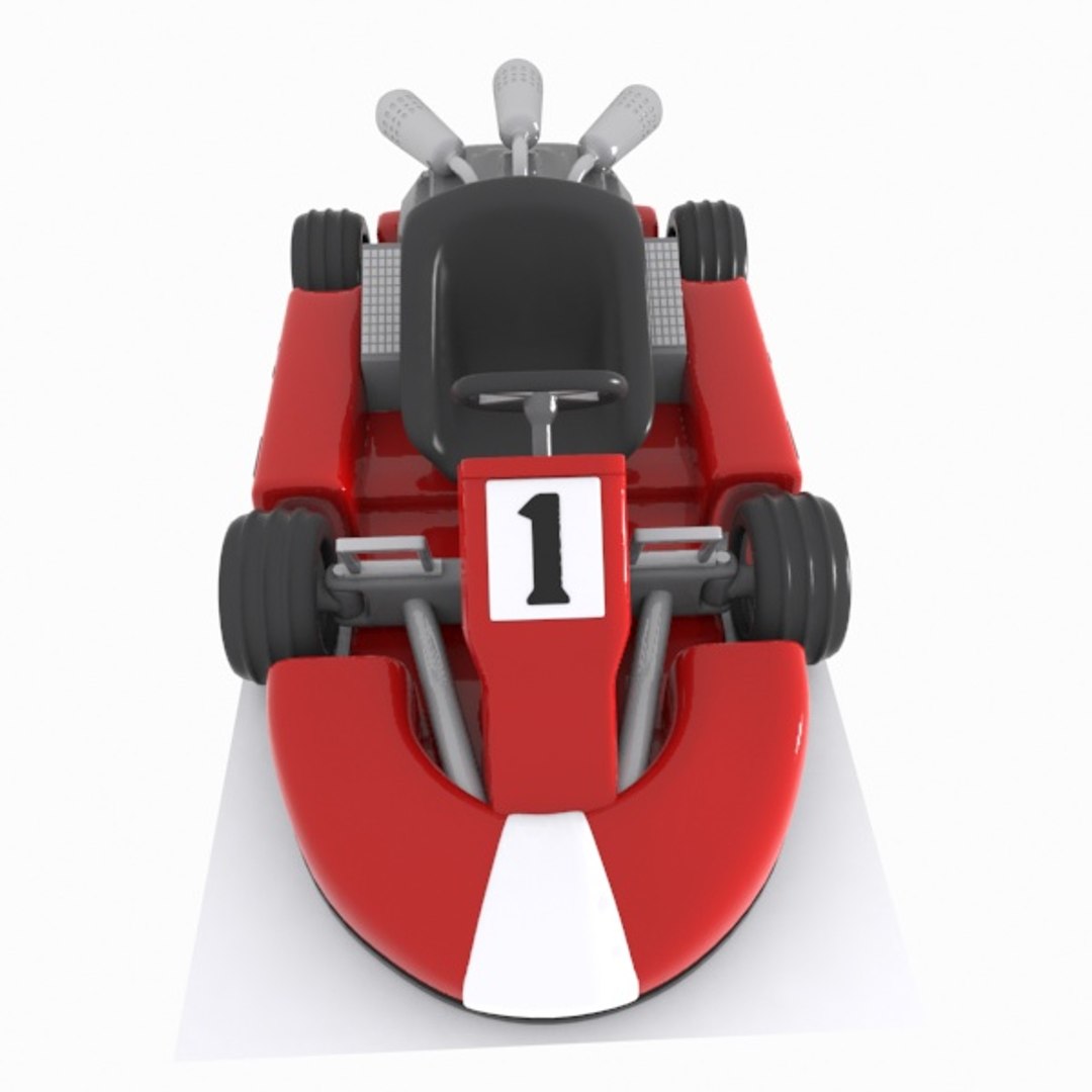 3d Cartoon Kart Car Model