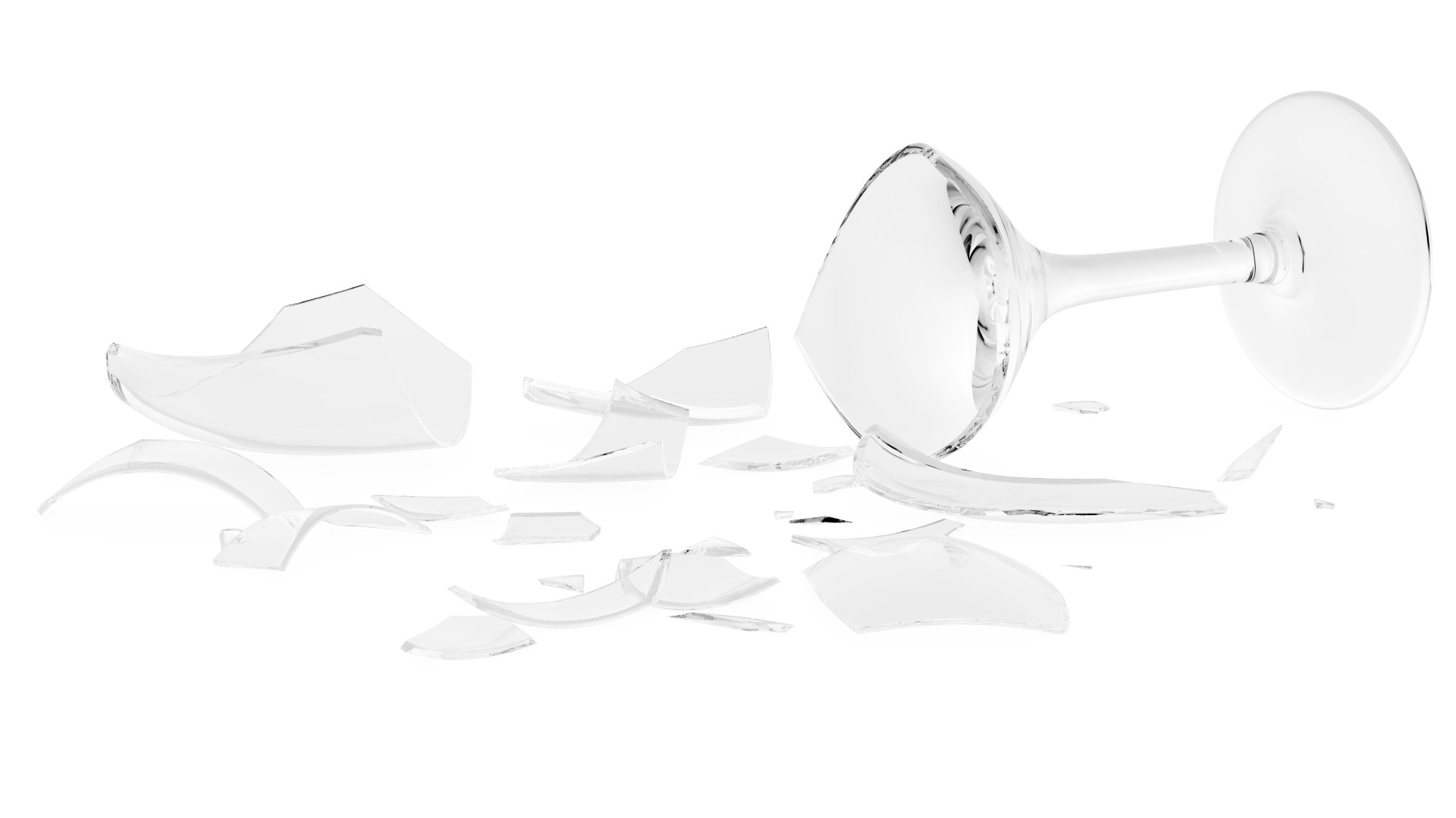 3d Broken Wine Glass Model Turbosquid 2075005