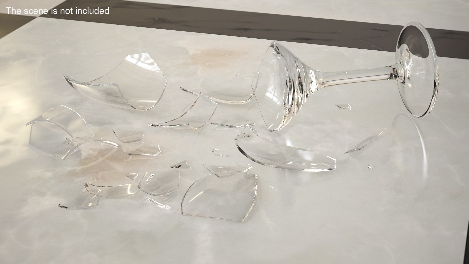 3D Broken Wine Glass Model - TurboSquid 2075005
