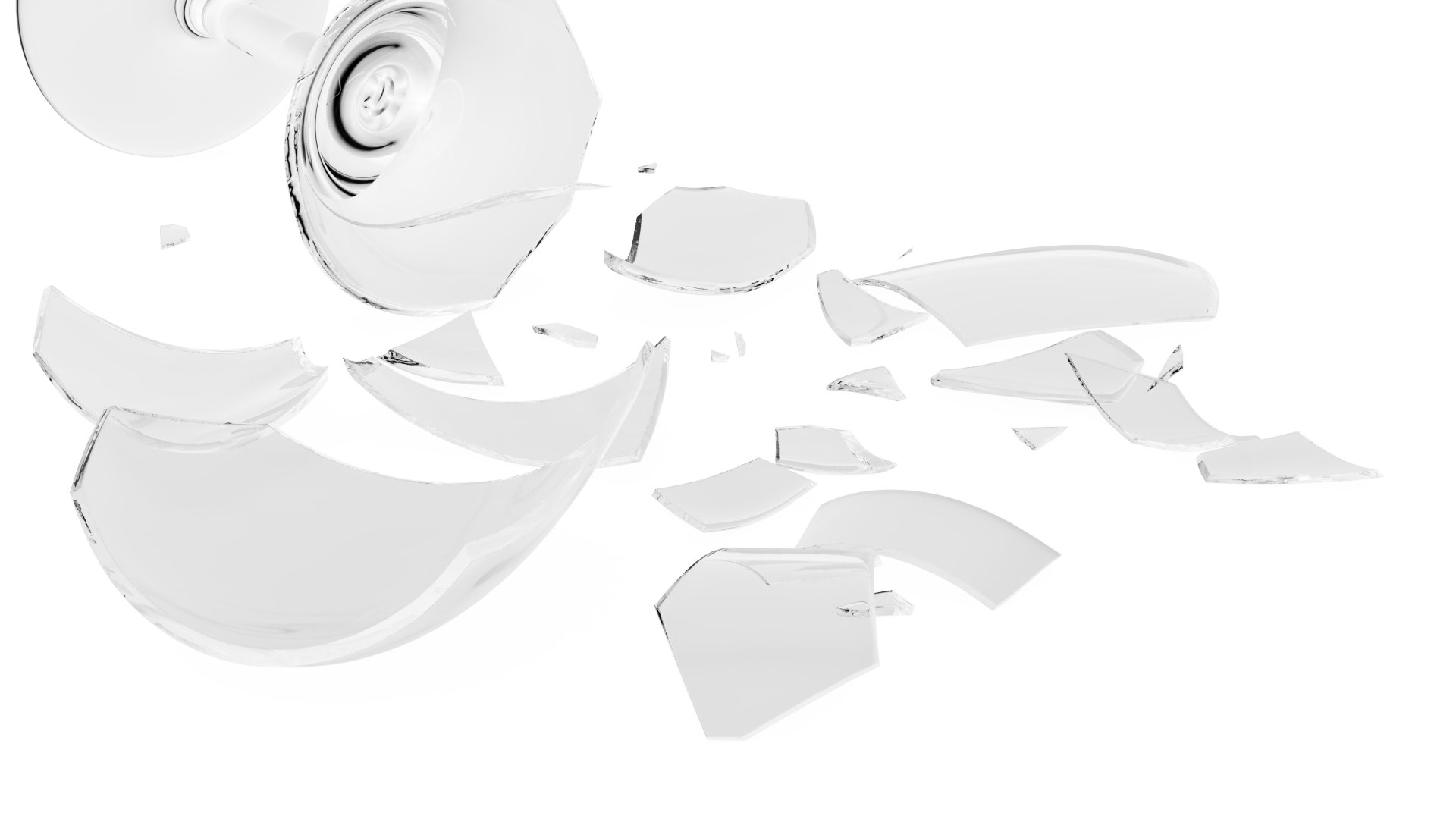 3D Broken Wine Glass Model - TurboSquid 2075005