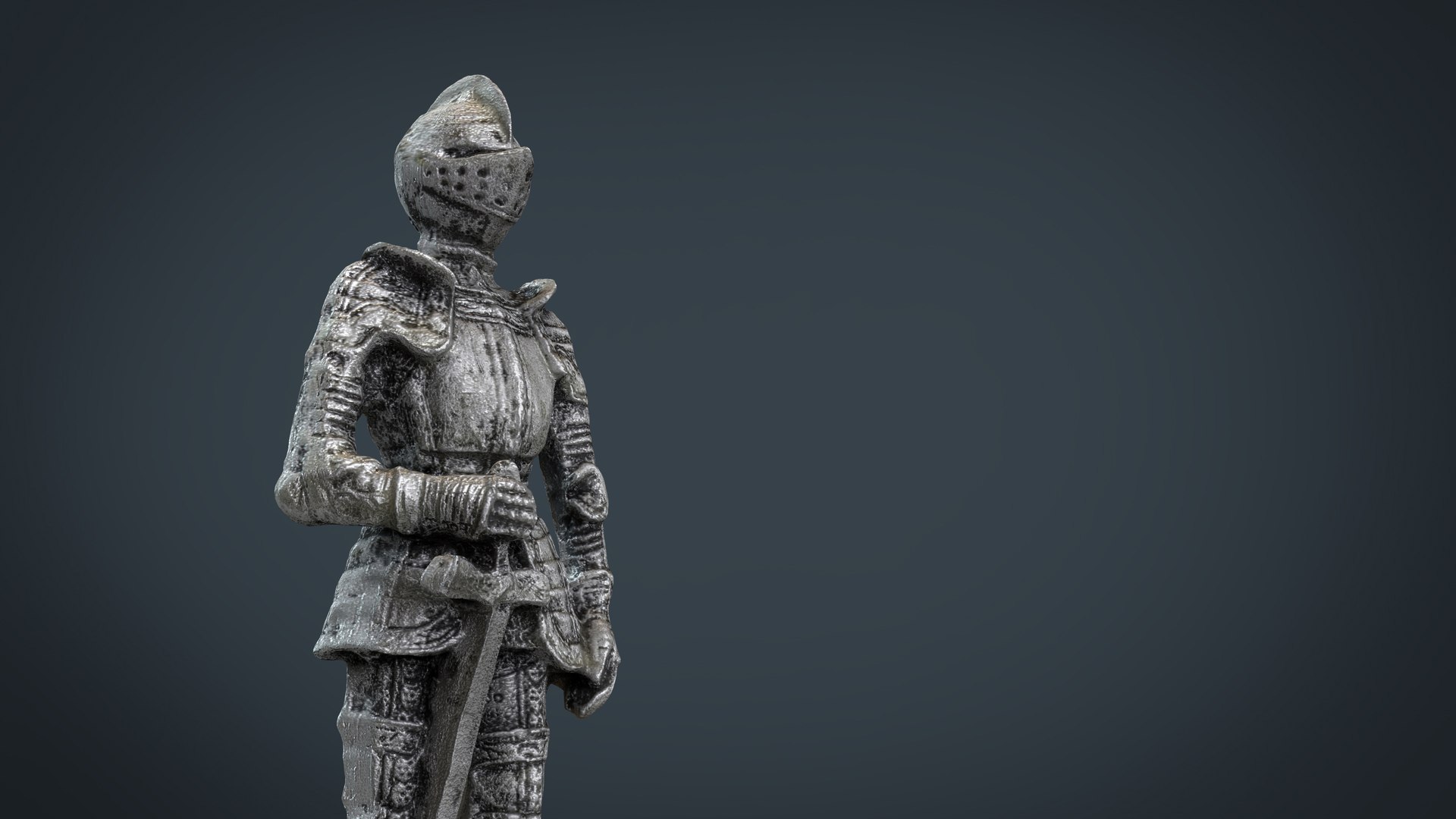 Medieval Knight Statue 3 3d Max