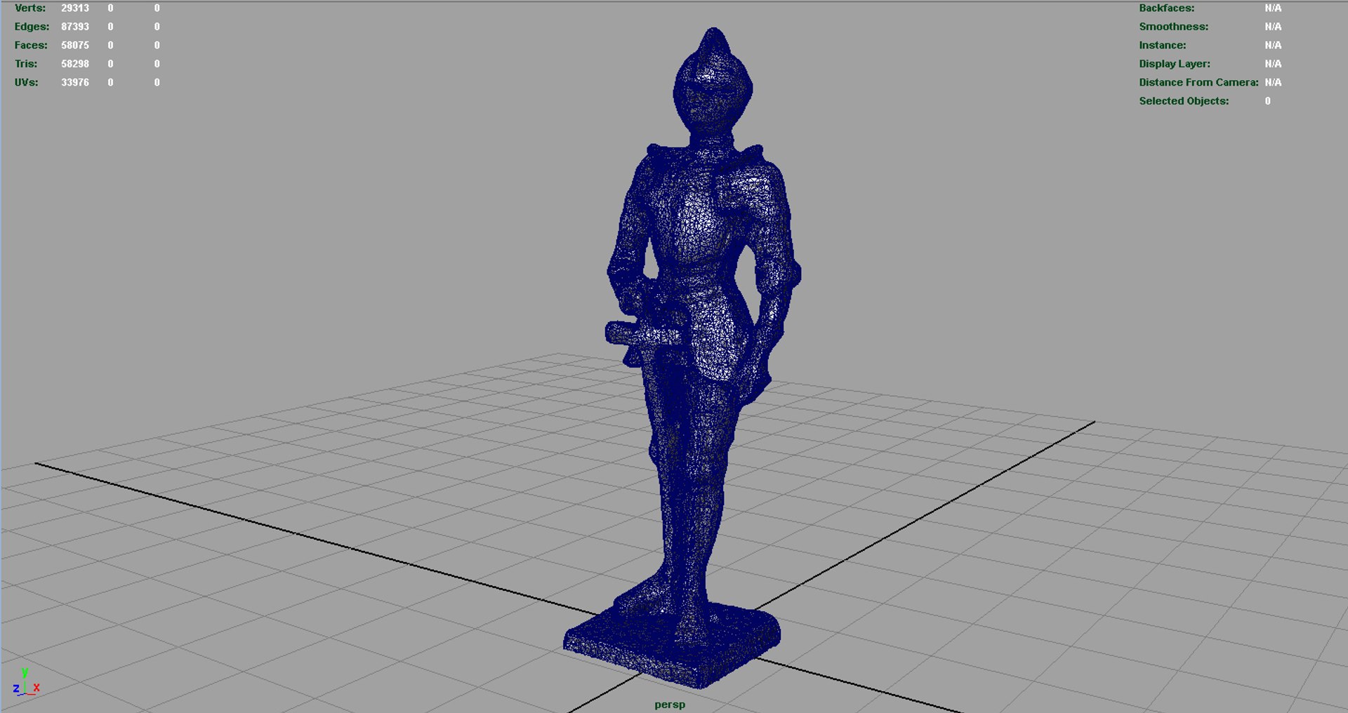 Medieval Knight Statue 3 3d Max