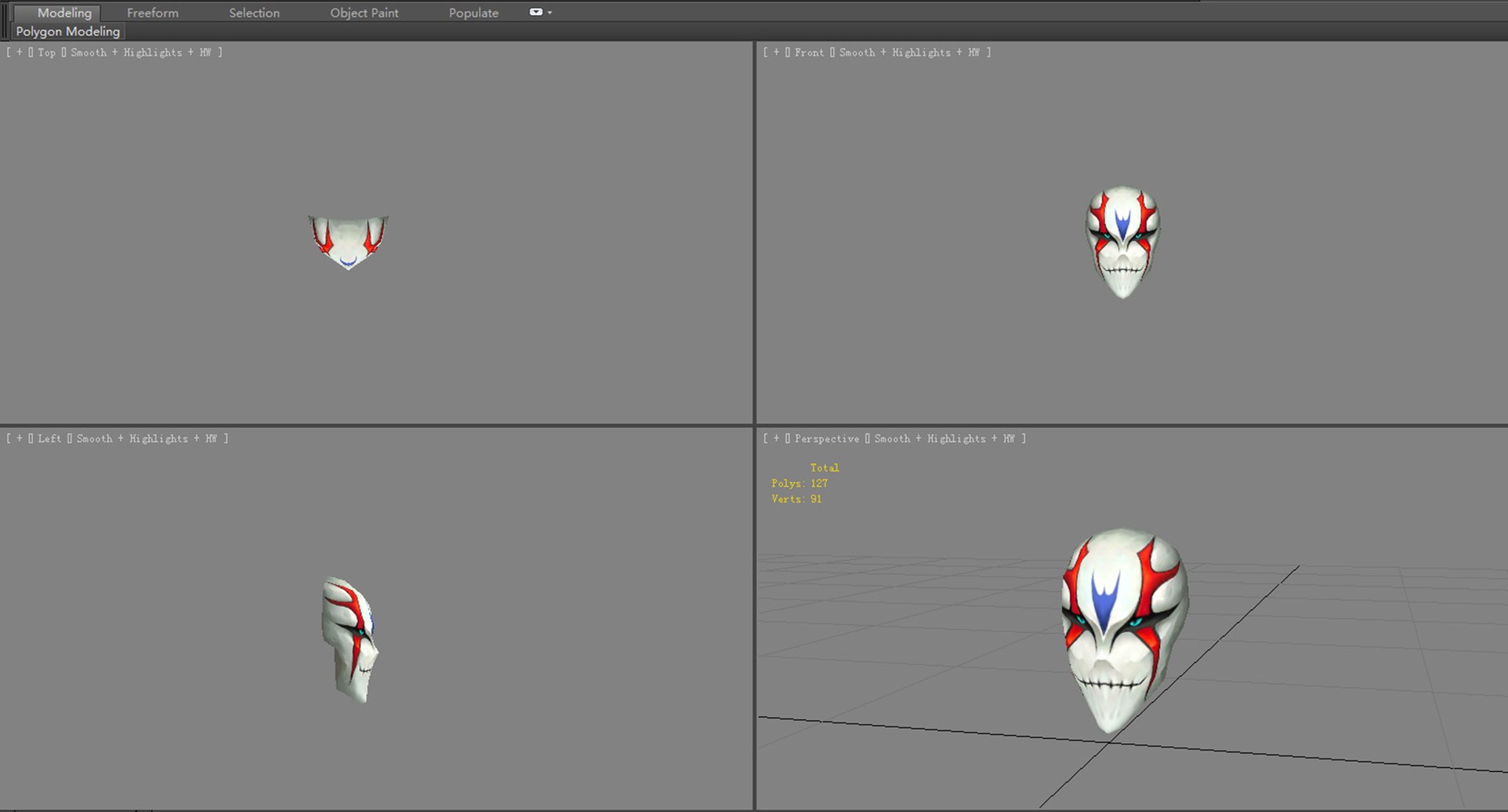 Evil Mask Low-poly 3D Model 3D - TurboSquid 1963970