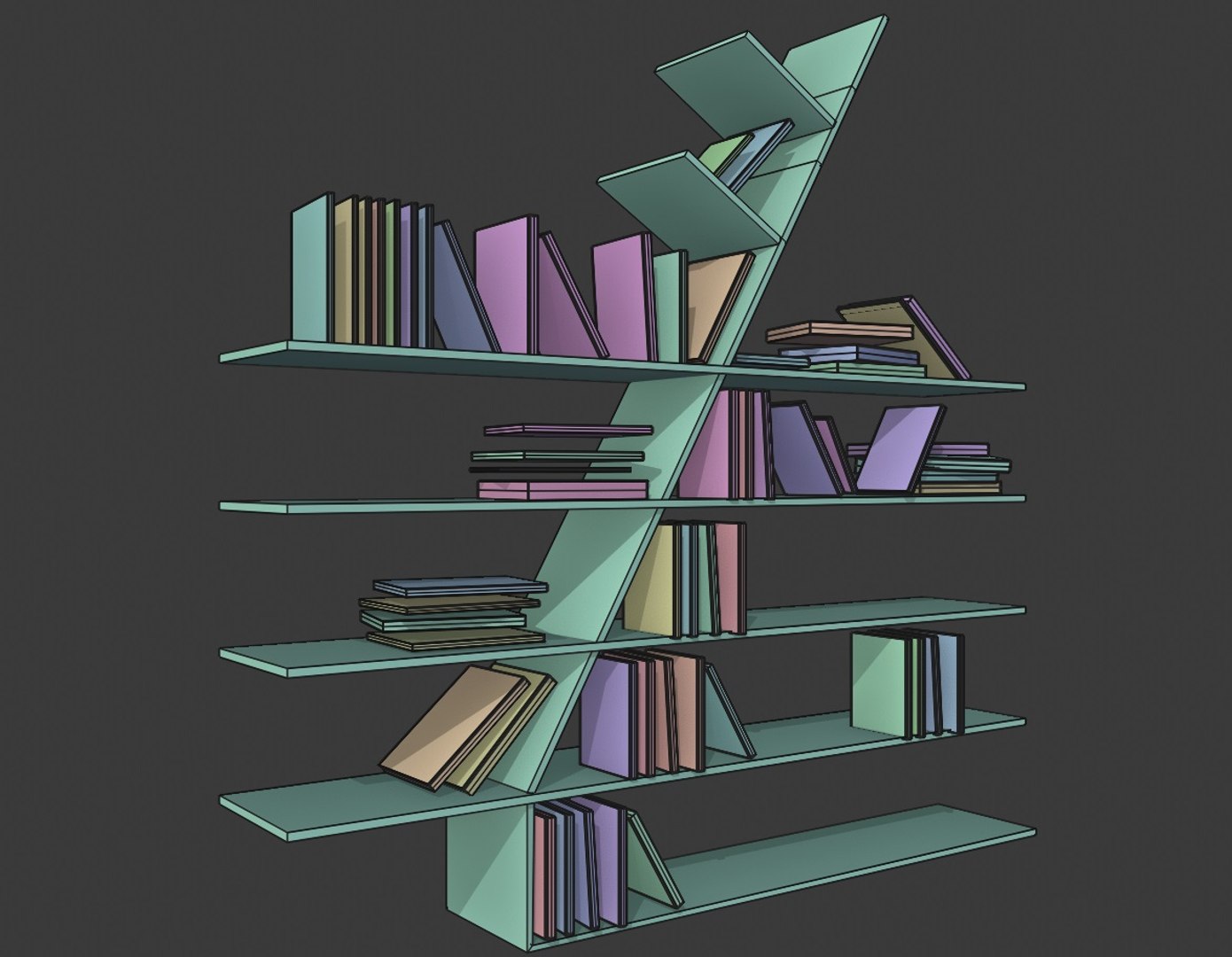 Bookshelf Book Shelf Model - TurboSquid 1395562