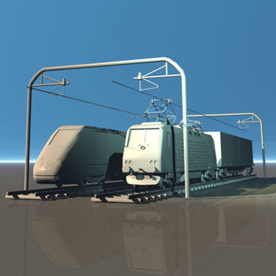 Container Set Cargo Train 3d Model