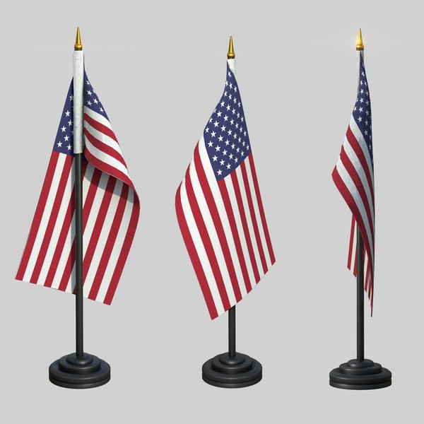 3D US Desk Flag - TurboSquid 1983096