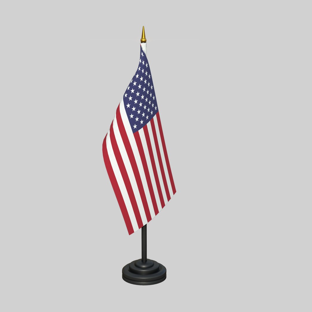 3D US Desk Flag - TurboSquid 1983096
