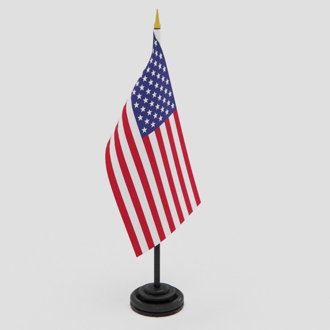 3D US Desk Flag - TurboSquid 1983096