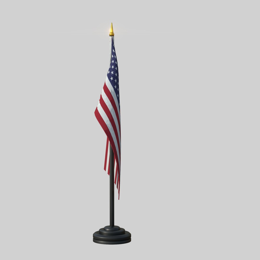 3D US Desk Flag - TurboSquid 1983096