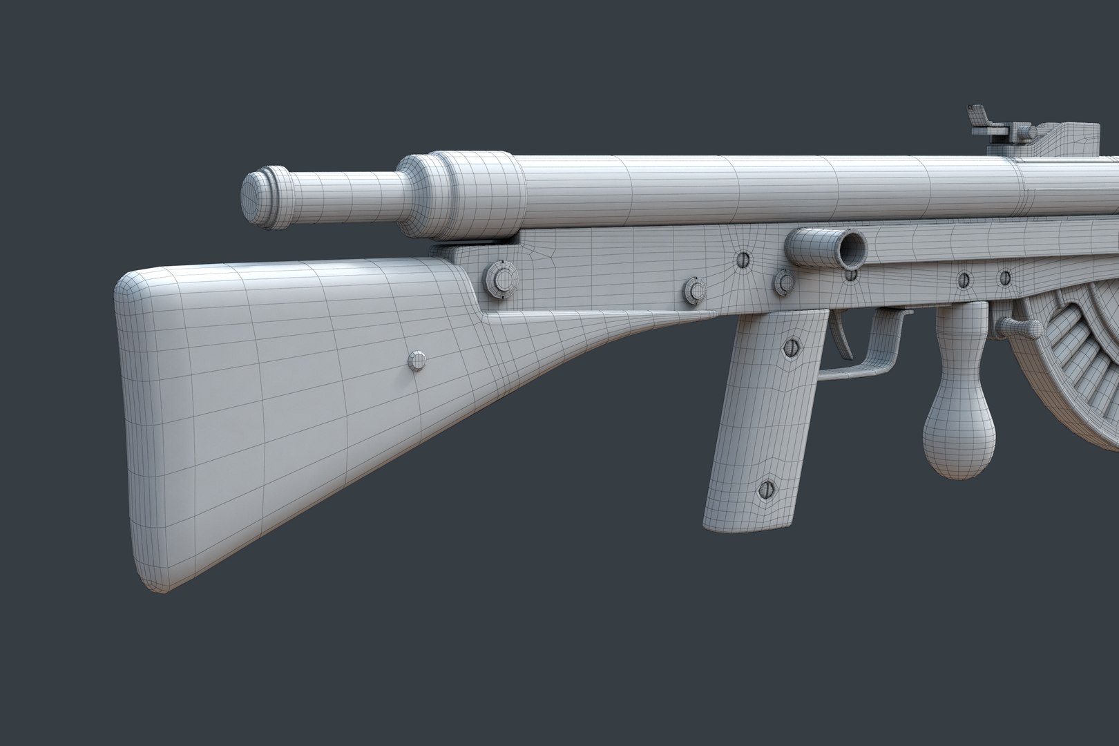 Chauchat M1915 Automatic Rifle 3D Model - TurboSquid 1288581