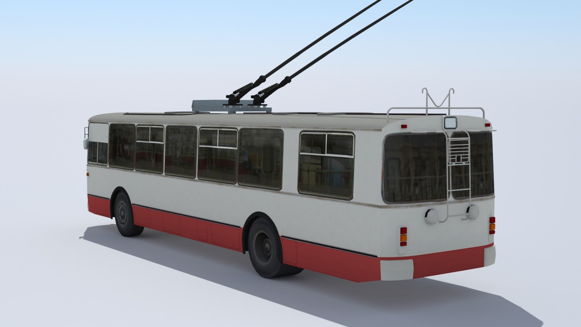 3d Model Soviet Trolleybus Ziu-682v 1989