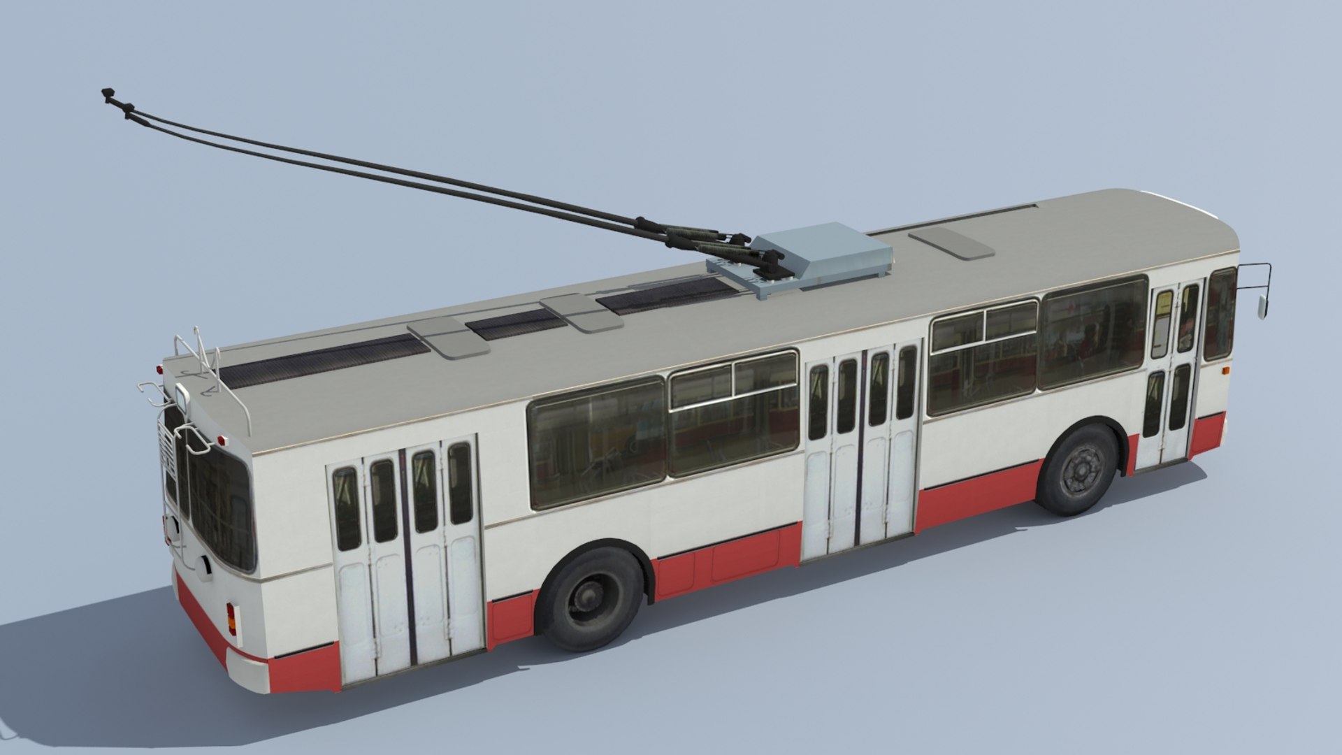 3d Model Soviet Trolleybus Ziu-682v 1989