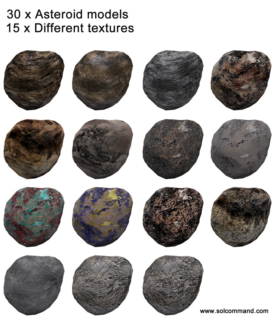 3d Asteroid Polys Model