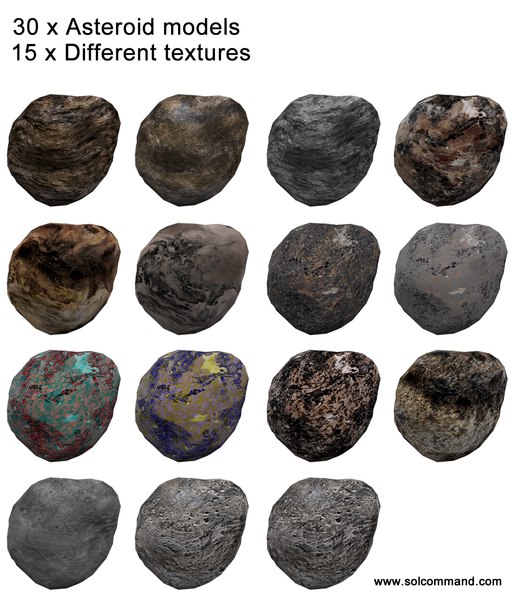 3d asteroid polys model