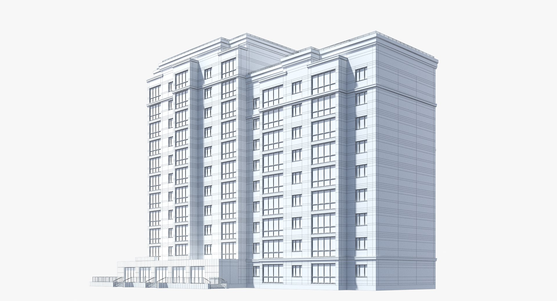 apartment building 3d model