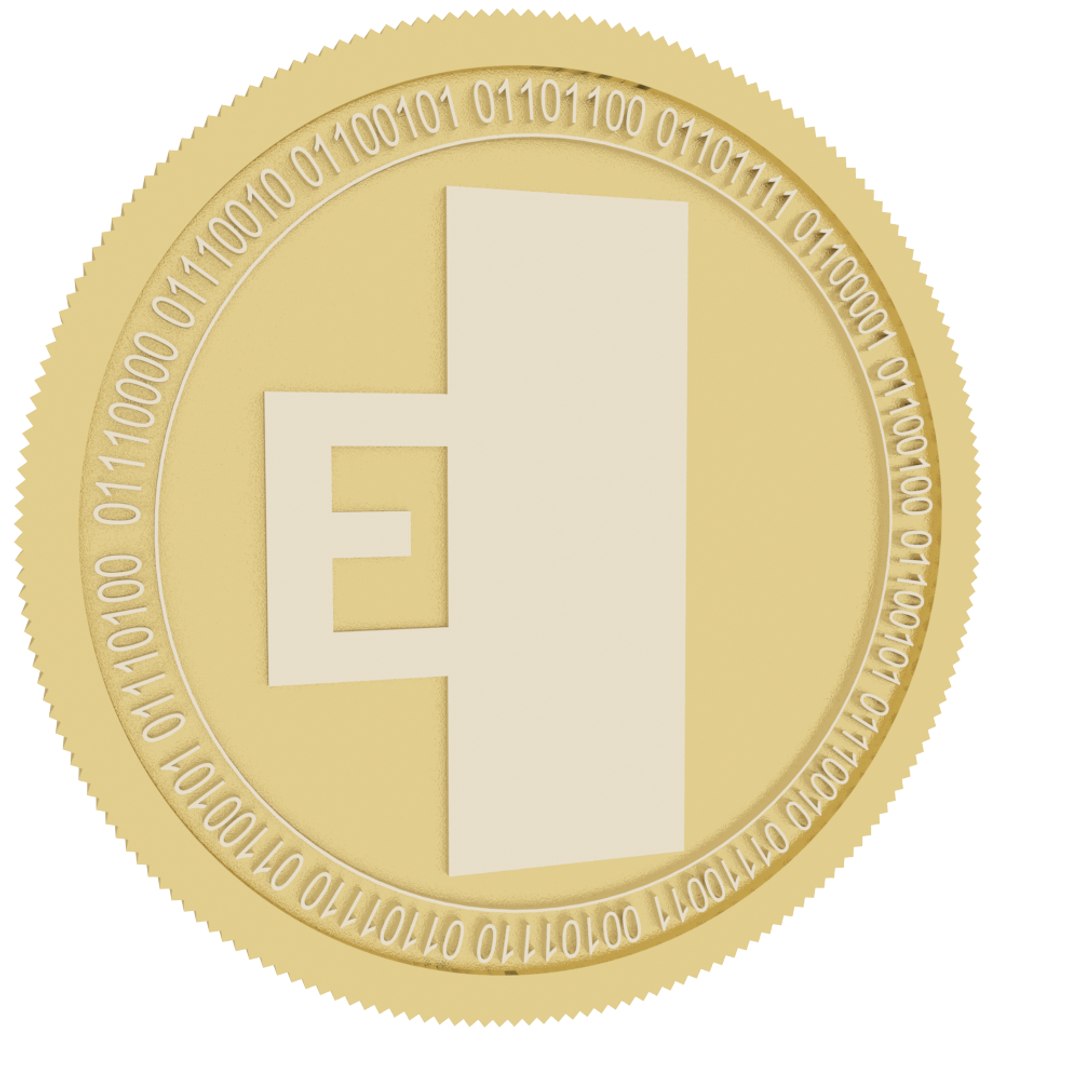 3D Eligma Token Gold Coin - TurboSquid 1496033