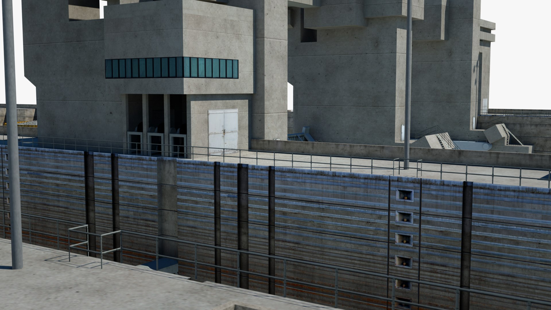 3d Melvin Price Locks River Model