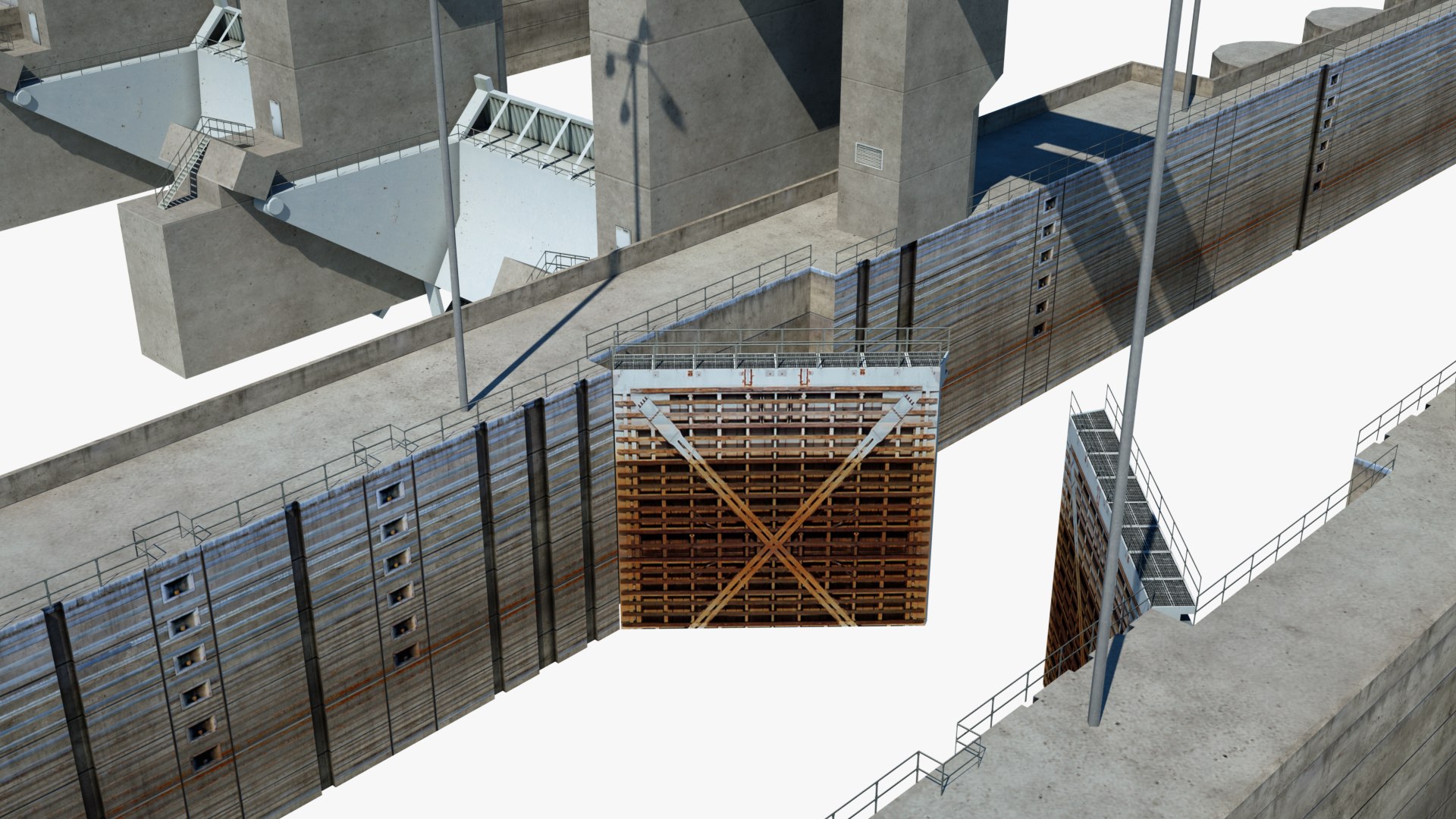 3d Melvin Price Locks River Model