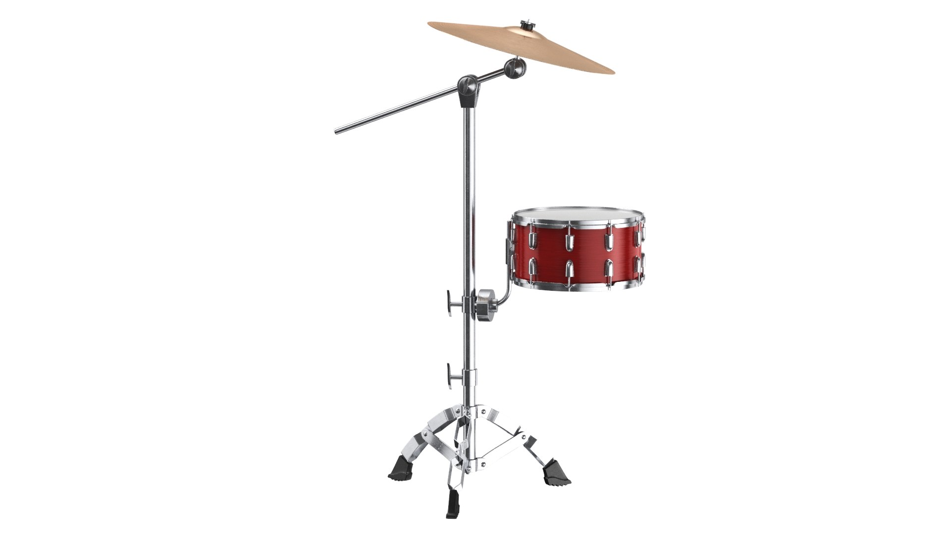 Cymbal With Red Drum 3D Model - TurboSquid 1809543