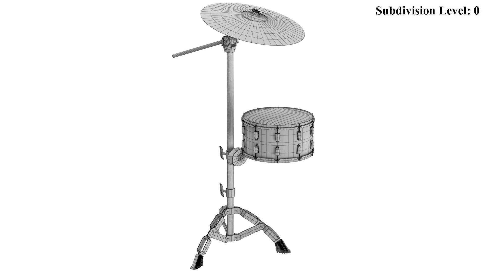 Cymbal With Red Drum 3D Model - TurboSquid 1809543