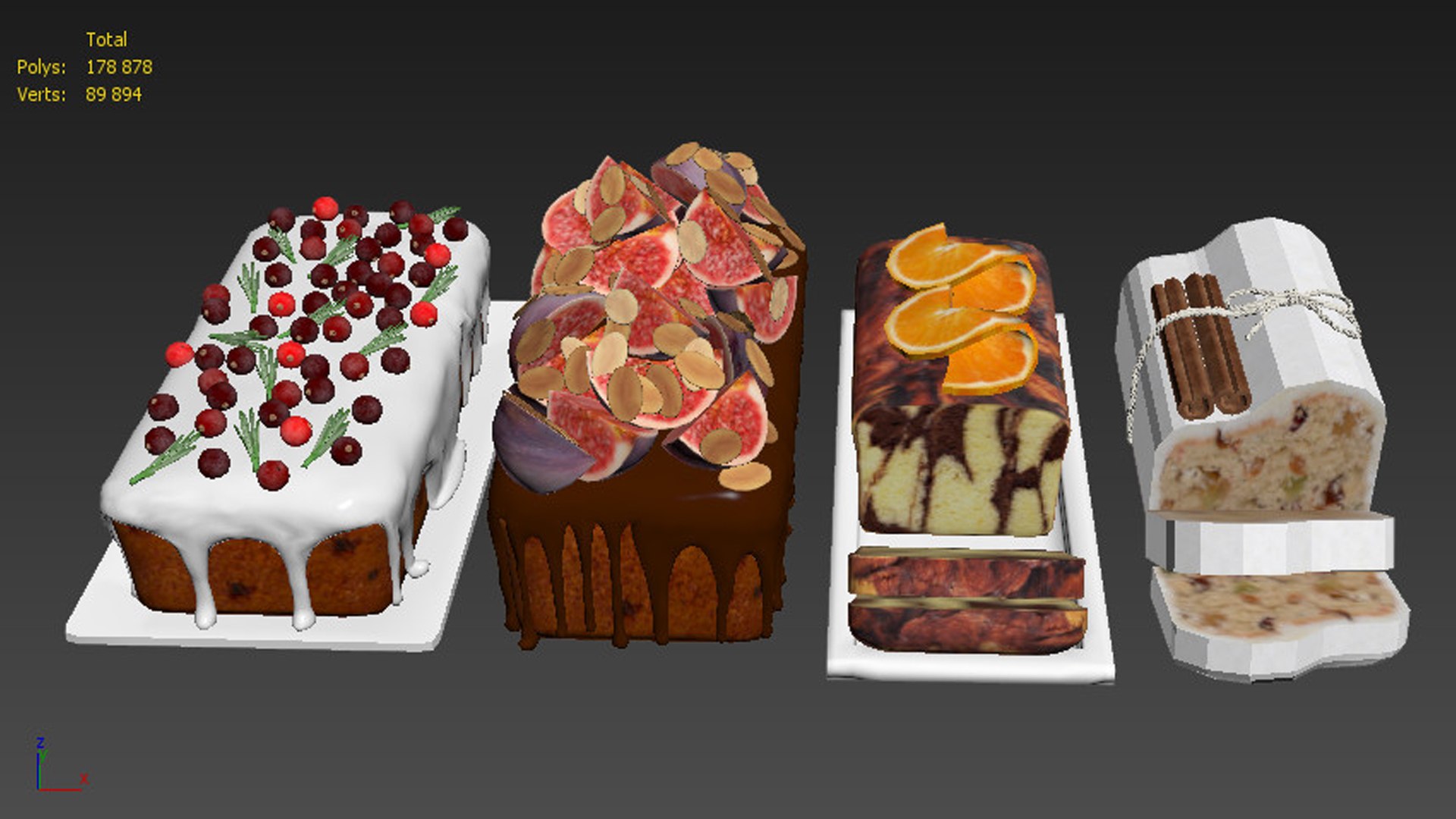 3D Fruit Berry Cake Collection 4 - TurboSquid 1974772