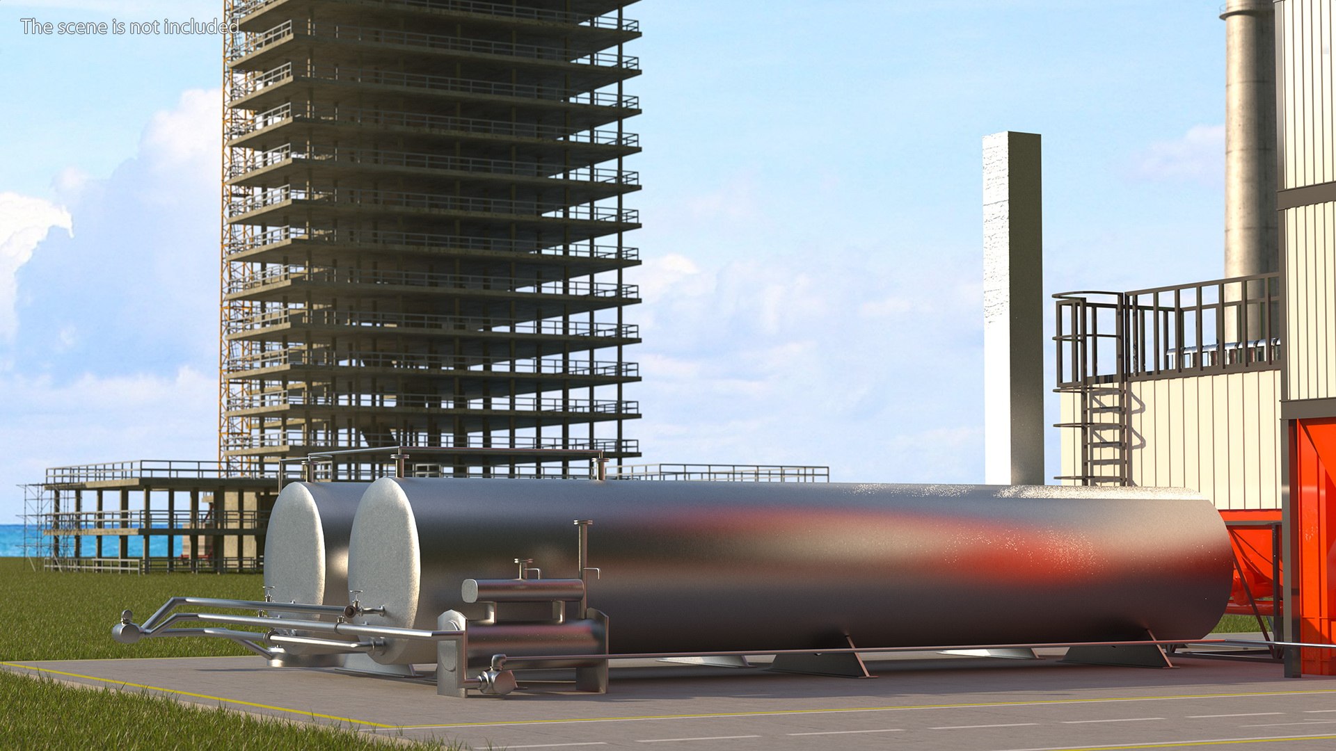 Horizontal Bitumen Storage Tank 3D Model - TurboSquid 1718398