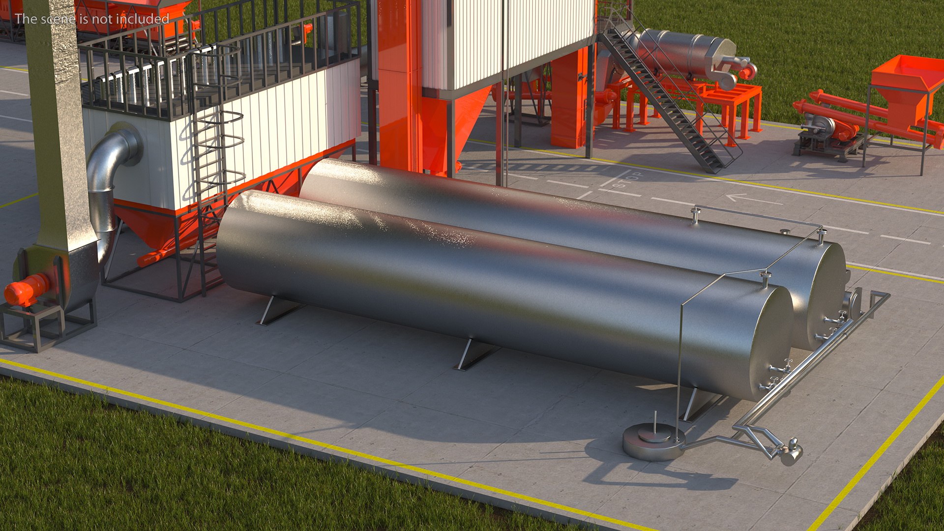 Horizontal Bitumen Storage Tank 3D Model - TurboSquid 1718398