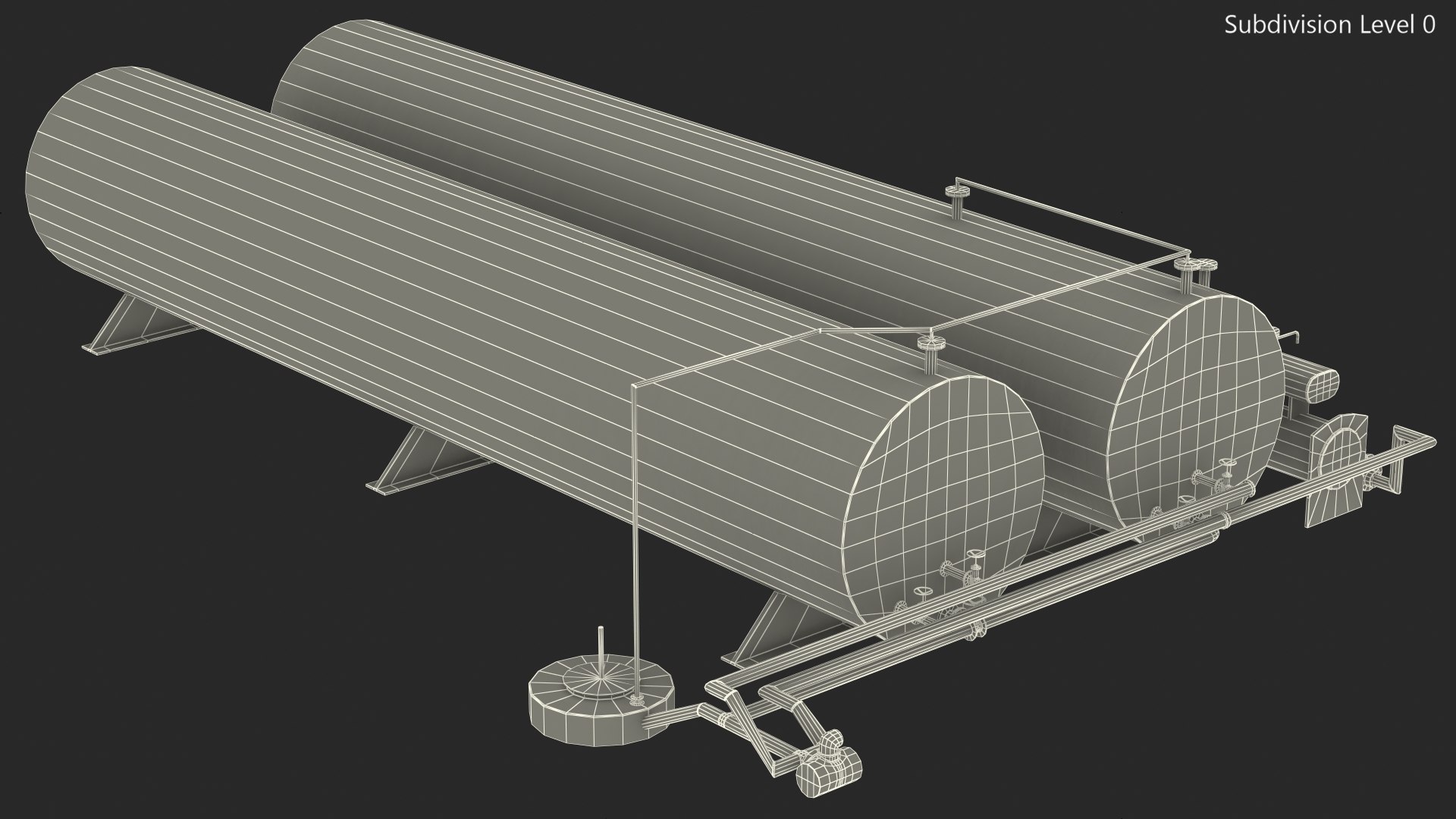 Horizontal Bitumen Storage Tank 3D Model - TurboSquid 1718398