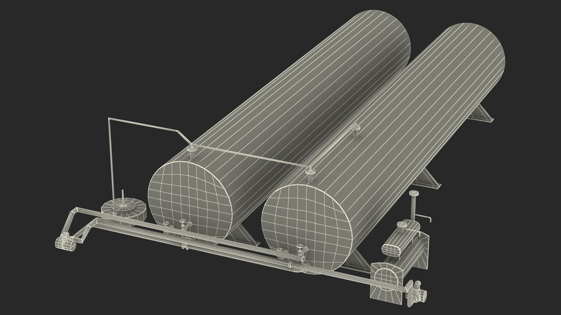 Horizontal Bitumen Storage Tank 3D Model - TurboSquid 1718398