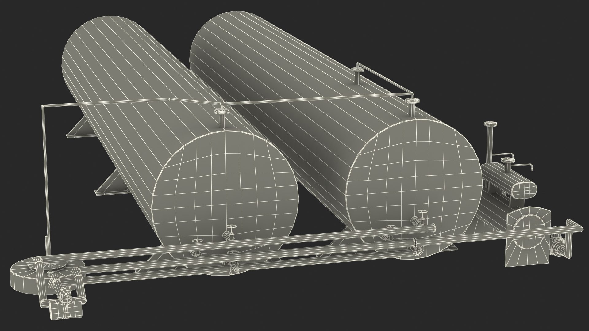 Horizontal Bitumen Storage Tank 3D Model - TurboSquid 1718398