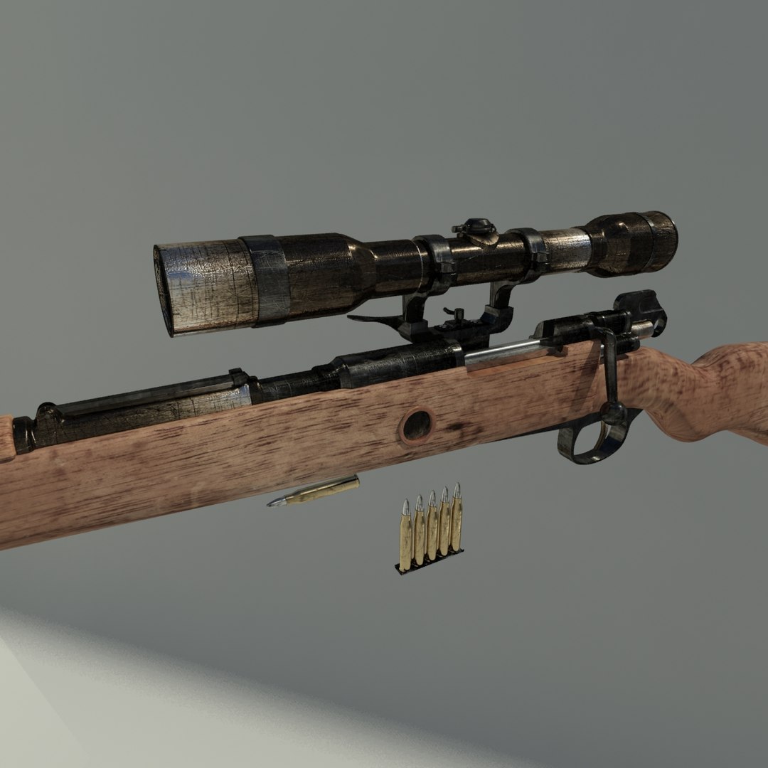 3d model ww2 german sniper rifle