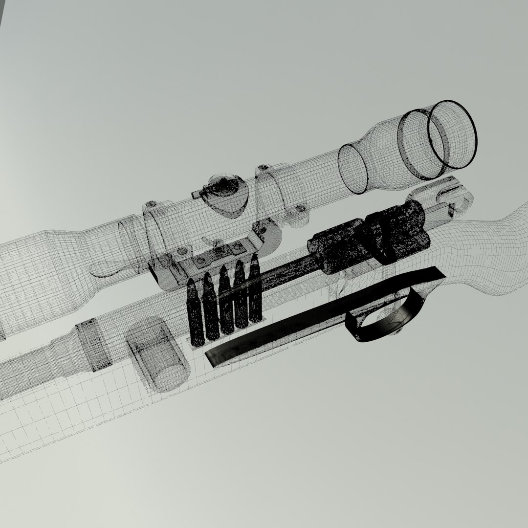 3d model ww2 german sniper rifle