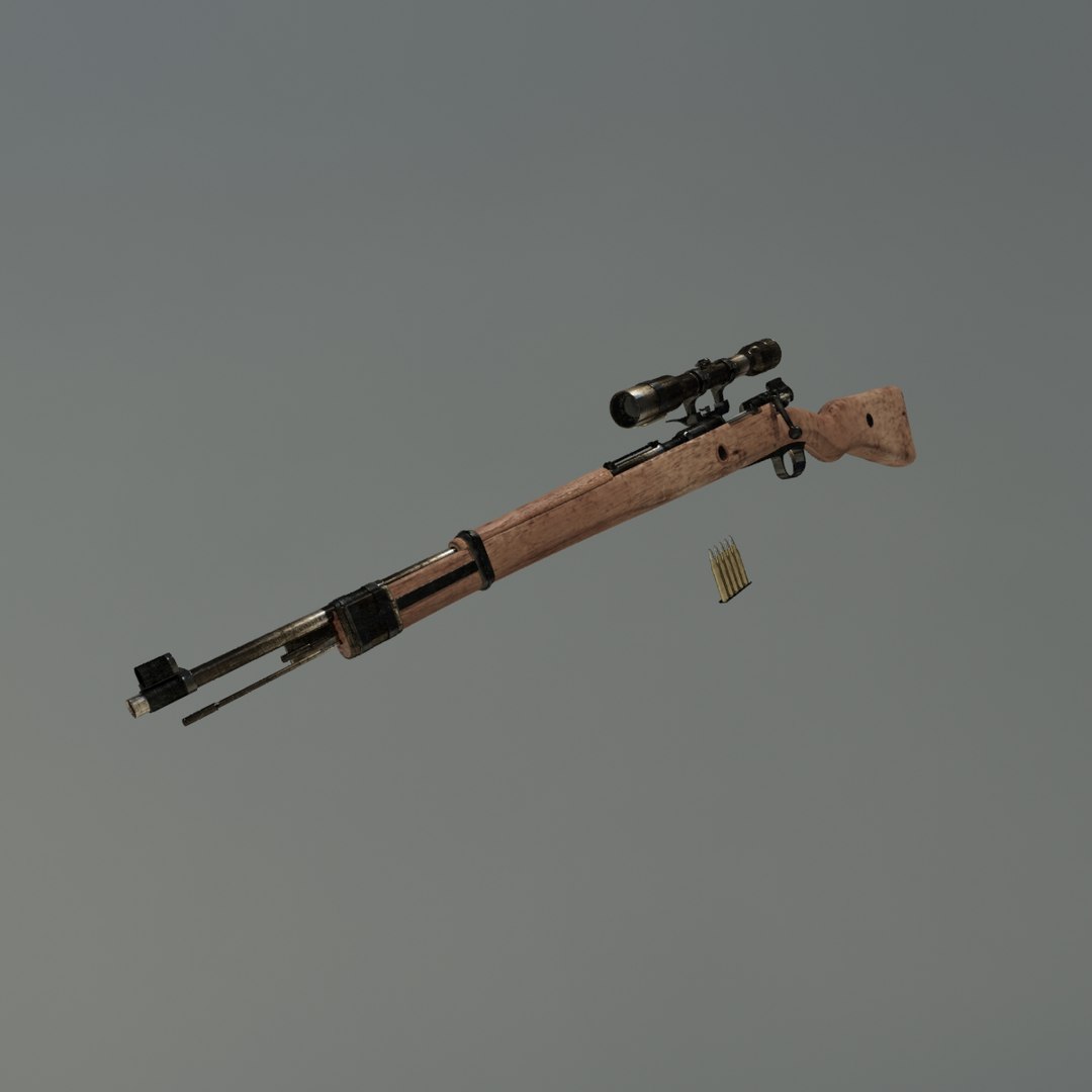 3d model ww2 german sniper rifle