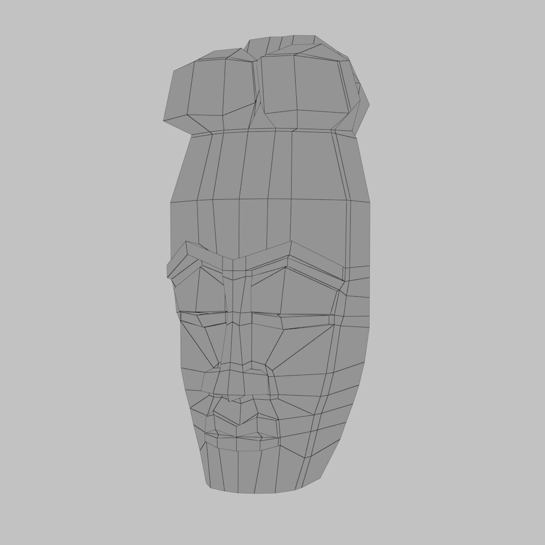 African Mask Statue 3D - TurboSquid 1334373