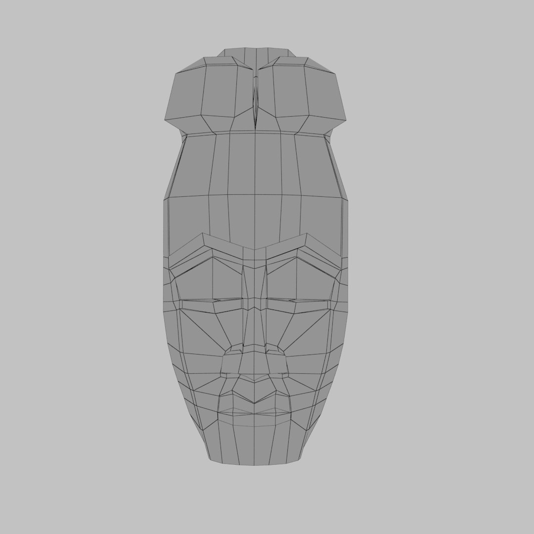 African Mask Statue 3D - TurboSquid 1334373