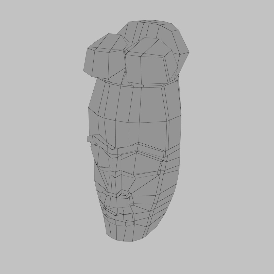 African Mask Statue 3D - TurboSquid 1334373