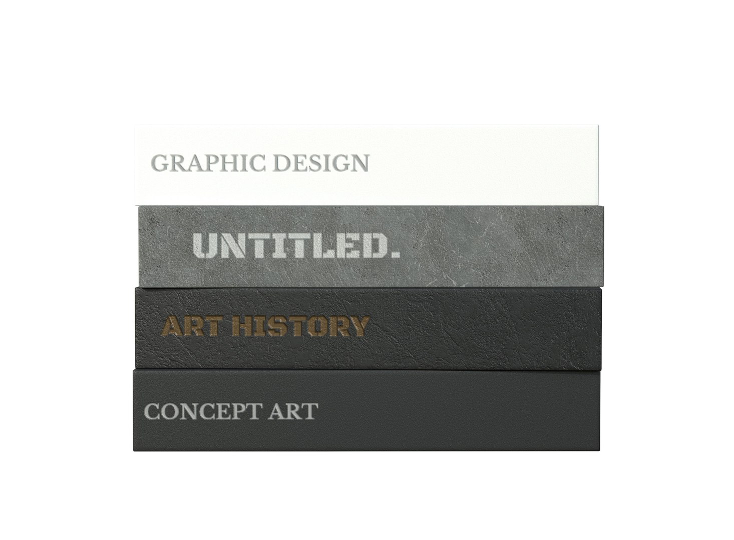 3D Set Of 4 Books Model - TurboSquid 2129903