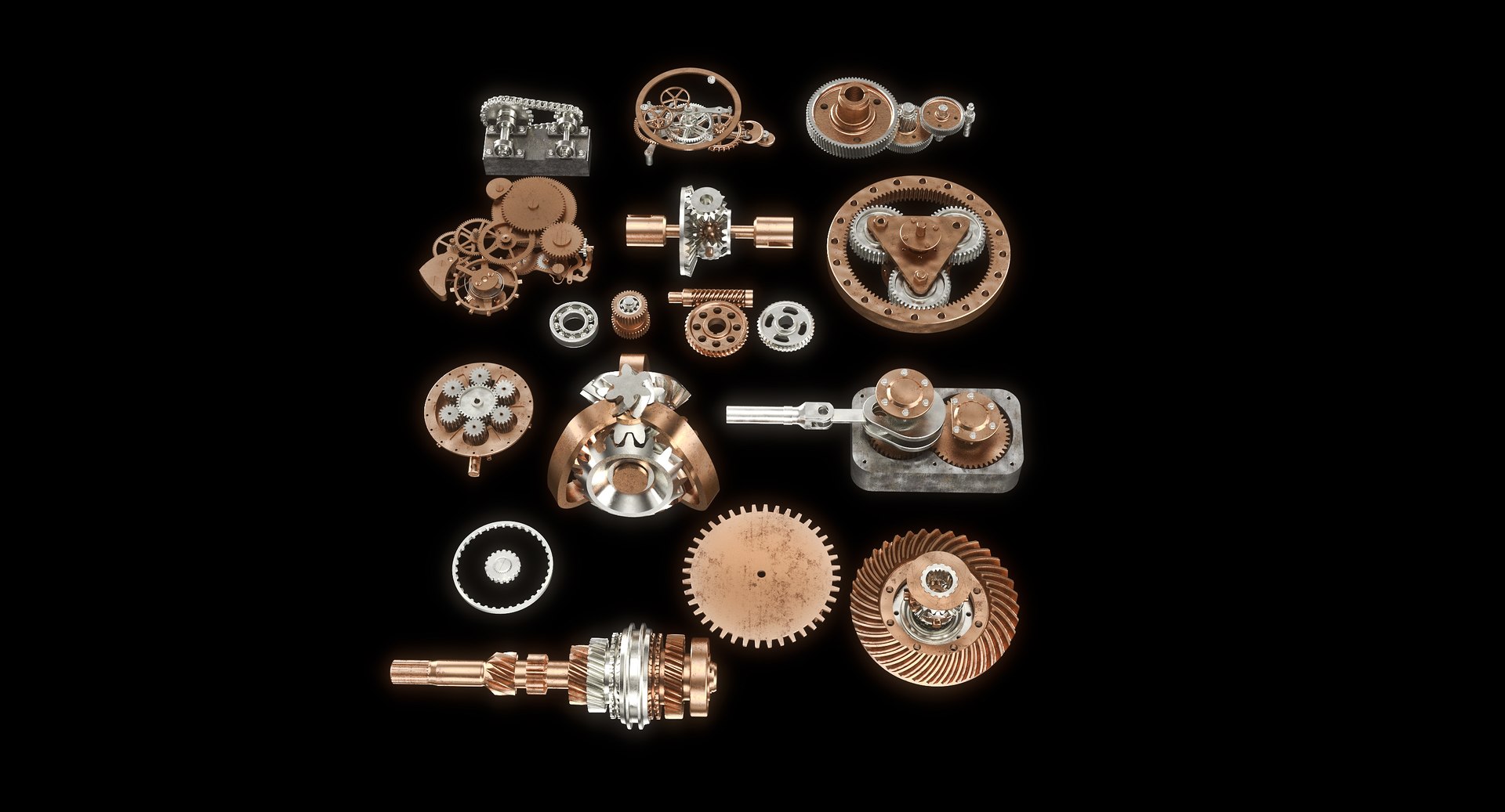3d Model Mechanism Wheels