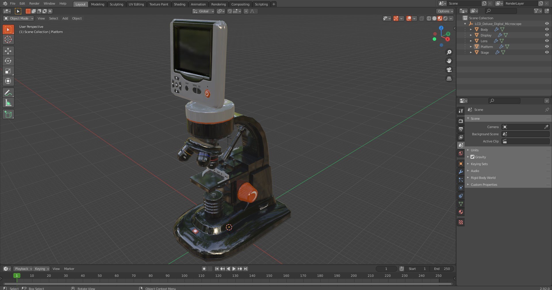 3D model LCD Deluxe Digital Microscope - TurboSquid 2139349