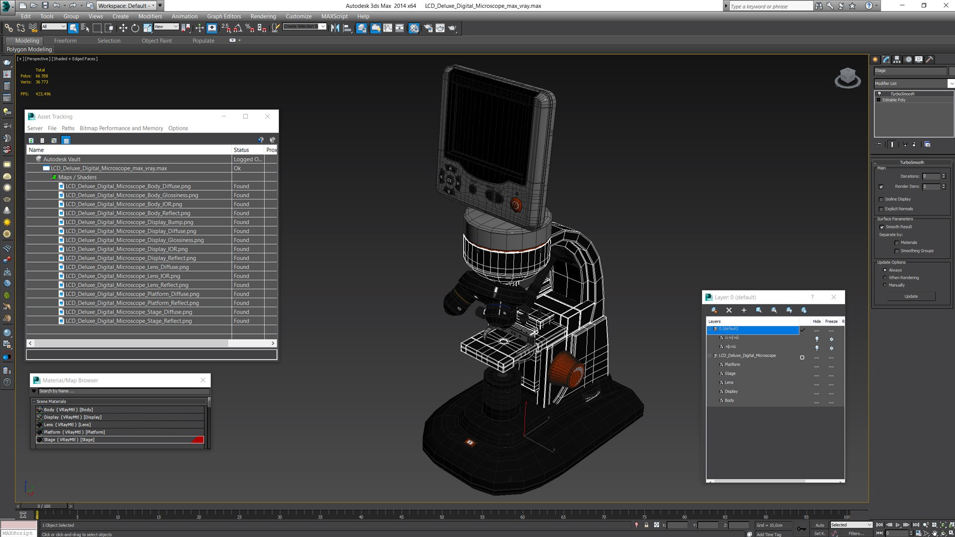 3D model LCD Deluxe Digital Microscope - TurboSquid 2139349