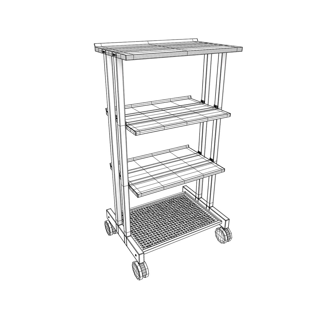 medical equipment trolley 3d max